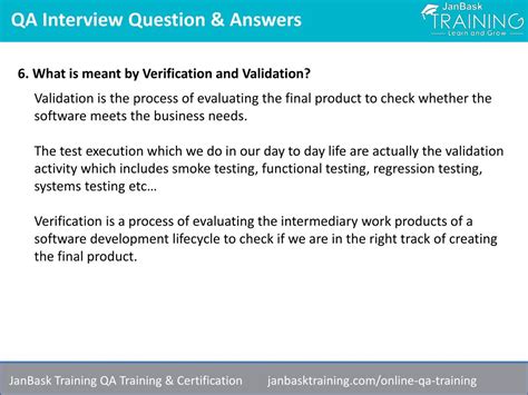 Ppt Software Quality Assurance Qa Testing Interview Questions