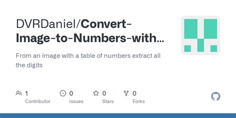 Github Dvrdaniel Convert Image To Numbers With Opencv Using Python From An Image With A Table