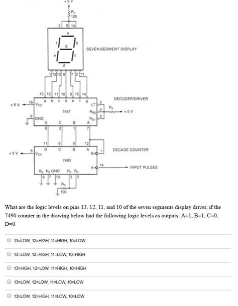 Solved What Are The Logic Levels On Pins And Chegg