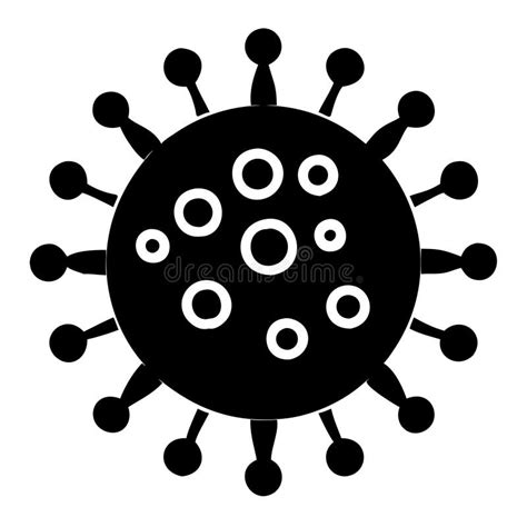 Vector Illustration Of Virus Cell With Spikes And Circular Patterns