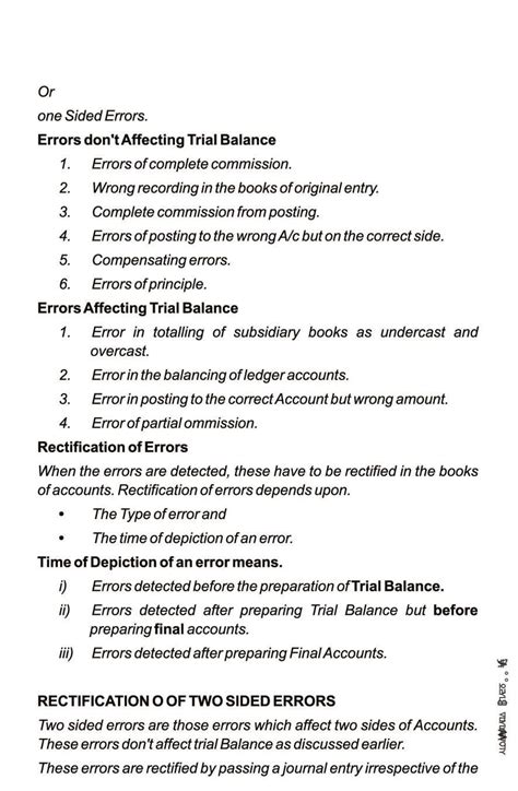 Rectification Of Errors Class 11 Notes Pdf अशुद्धियों का शोधन के नोट्स All Important Notes