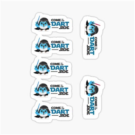 Flutter Dart Dash Dart Side Sticker Pack Sticker For Sale By Leesander Redbubble