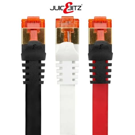 Flat Cat7 Ethernet Cable Ultra Thin 10gbps Rj45 Lead Lot Network Lan Patch Sstp £5 29 Picclick Uk
