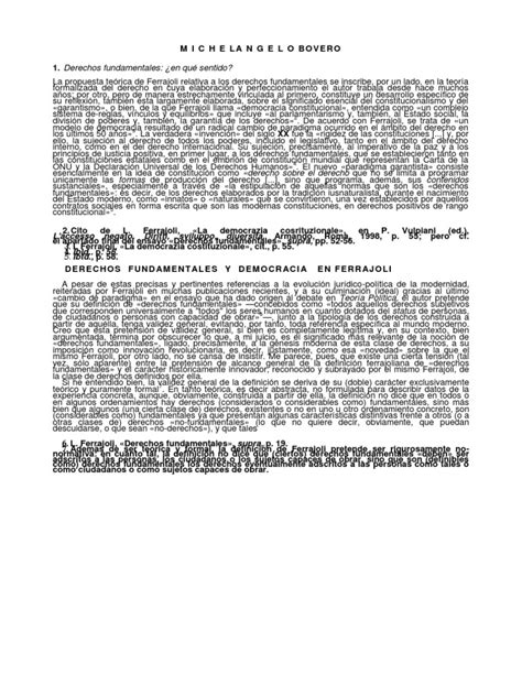 M I C H E La N G E L O Bovero Derechos Fundamentales Pdf Constitución Ciudadanía