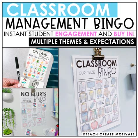 Classroom Management Behavior Bingo Plan Game Digital Teach Create Motivate
