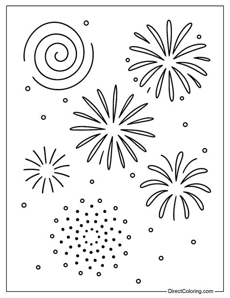 Printable Fireworks Coloring Pages Fireworks Pattern Use The