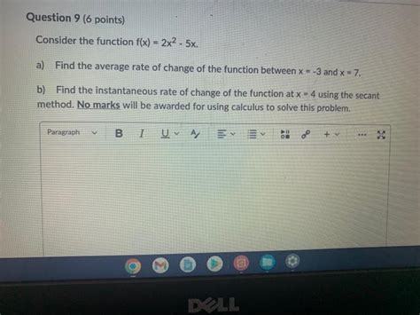 solved consider the function f x 2x2−5x a find the