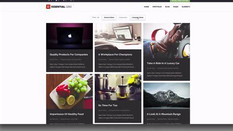 Essential Grid Wordpress Plugin The Masonry Grid Layout Youtube