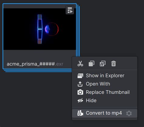Convert An Exr Or Png Image Sequence To Mp4 Video