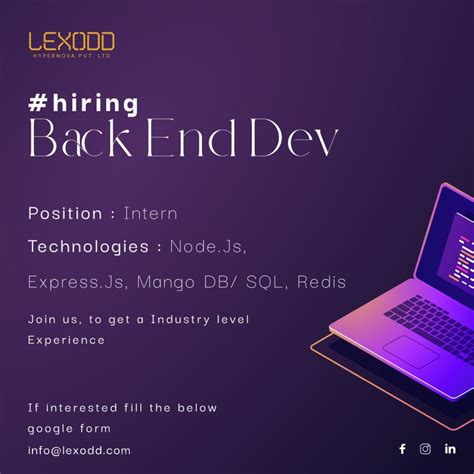 Shaik Firoz Ahmad On Linkedin Hiring Internship Techinternship Backend Frontend Lexodd