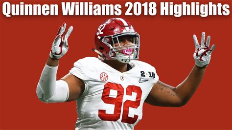 Quinnen Williams Alabama Dt 2018 Highlights Youtube