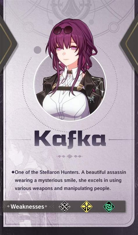Stellaron Hunter Kafka Wiki Honkai Star Rail Amino