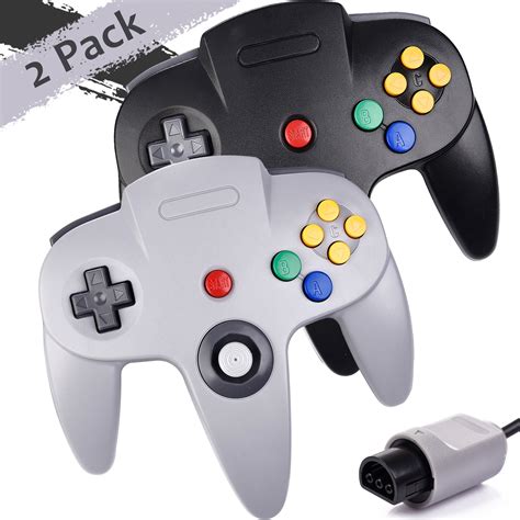 Luxmo 2pack N64 Controller Classic Retro Wired Controllers Gamepad Controller Joystick For N64