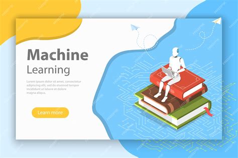 premium vector isometric flat vector concept of machine learning ai