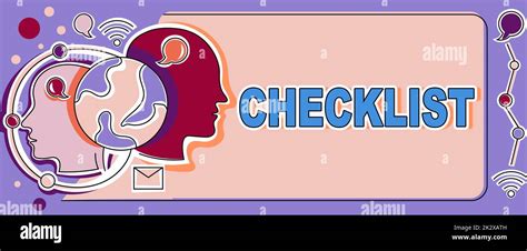 Text Showing Inspiration Checklist Conceptual Photo List Down Of The Detailed Activity As Guide