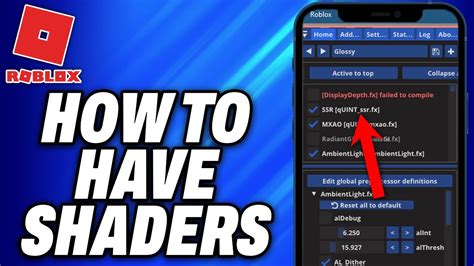 How To Have Roblox Shaders On Mobile 2025 Easy Fix YouTube