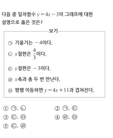 중2 수학 일차함수 지식in