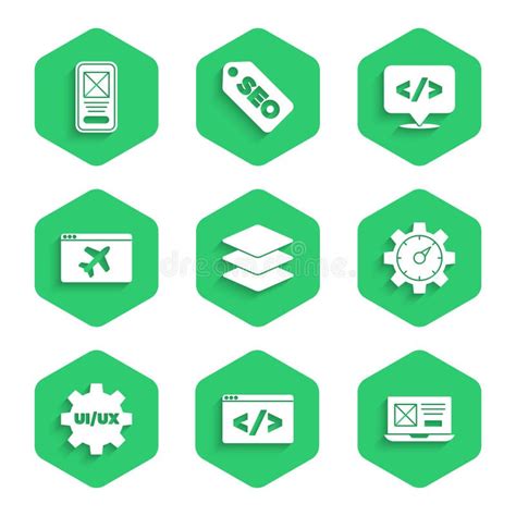 Set Layers Front End Development Ui Or Ux Design Website Statistic