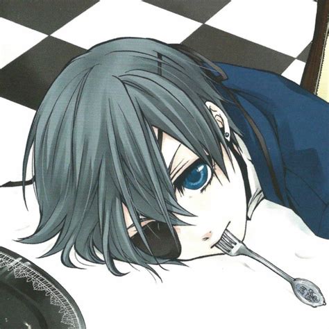 Ciel Phantomhive Icon Anime Gótico Acessórios Para Fotos Arte Mangá