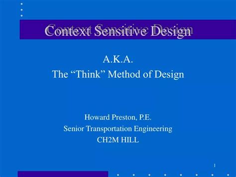 Ppt Context Sensitive Design Powerpoint Presentation Free Download