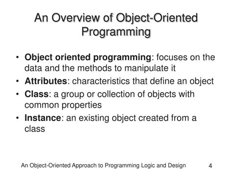 Ppt An Object Oriented Approach To Programming Logic And Design