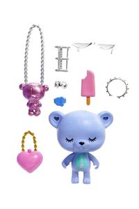 Barbie Extra Fancy Bebek Ve Hayvan Dostu Mor Elbiseli Bebek