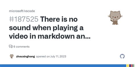 There Is No Sound When Playing A Video In Markdown And The Video Cannot Be Maximized Issue