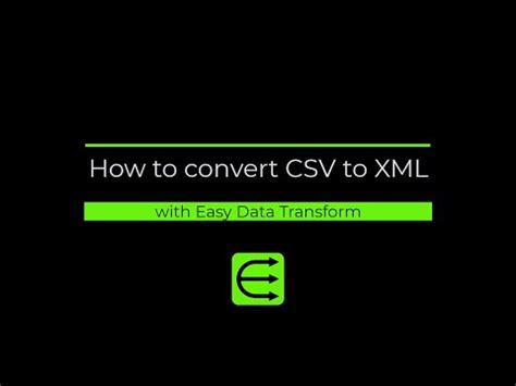 How To Convert CSV To XML YouTube