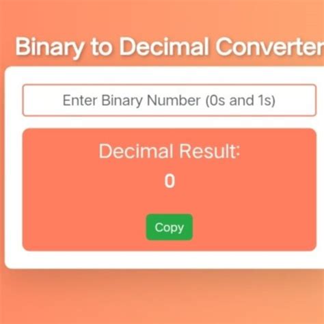 🔢 Binary To Decimal Converter With Source Code Fast And Accurate In