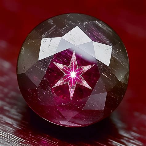 Star Ruby Asterism Phenomenon Creates Star Like Pattern