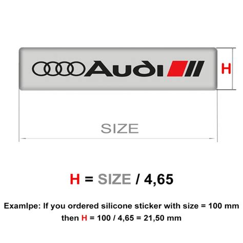Audi Emblem Silicone Tape Stylish Design Domed Emblems Stickers X