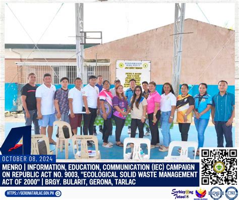 Municipal Environment And Natural Resources Office MENRO Activities Gerona Tarlac