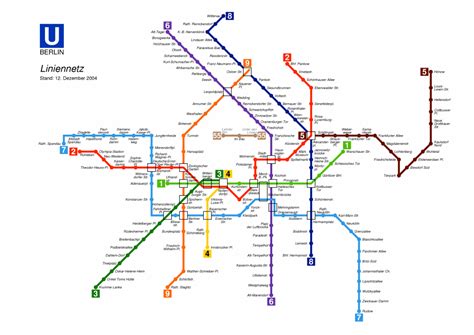 Berlin Germany Transit Subway Map