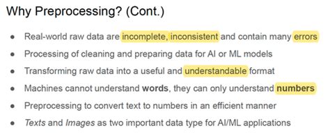 FAI Preprocessing NLP Flashcards Quizlet