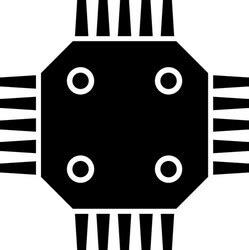 Video Gpu Card Flat Icon Royalty Free Vector Image