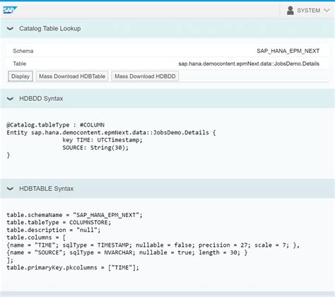 Solved How To Create Hdb Table From Any Other Catalog Tab Sap