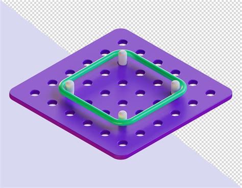 Premium PSD | 3d blocks logic game toy
