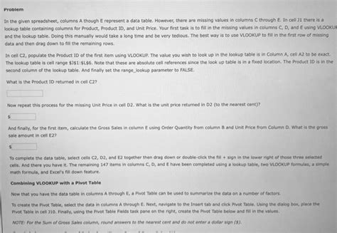 In VLOOKUP You Tell Excel To Scan The First Column Chegg Com