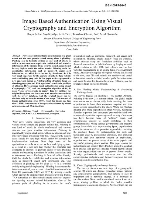 Image Based Authentication Using Visual Cryptography And Encryption