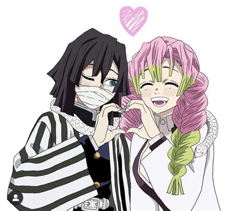 Mitsuri Kanroji And Iguro Obanai Matching Icons Doodles Carini