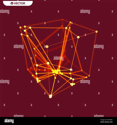 Cube Connection Structure 3d Grid Design Molecular Lattice Stock Vector Image And Art Alamy