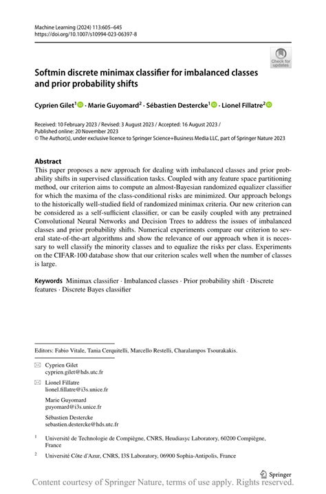 Softmin Discrete Minimax Classifier For Imbalanced Classes And Prior
