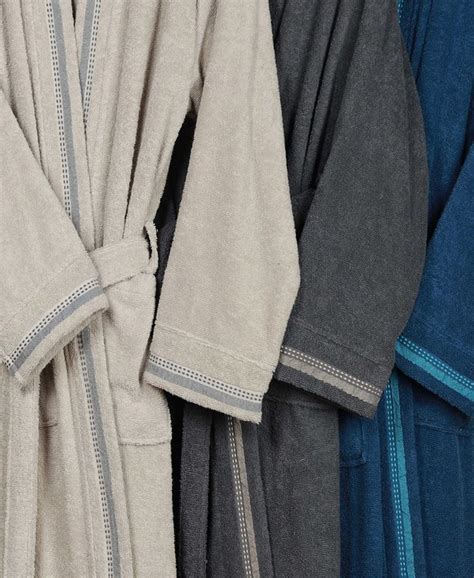 Superior Unisex Tinsel Lounge Cotton Terry Bathrobe With Embroidery