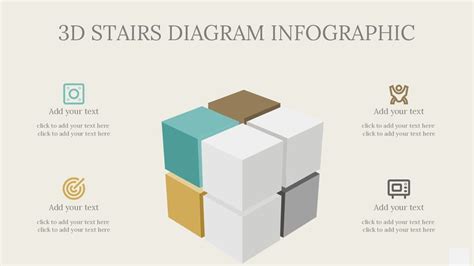 Diagram Of Three Dimensional Cube With The Words D Stairs Diagram Infograph Google Slide Theme