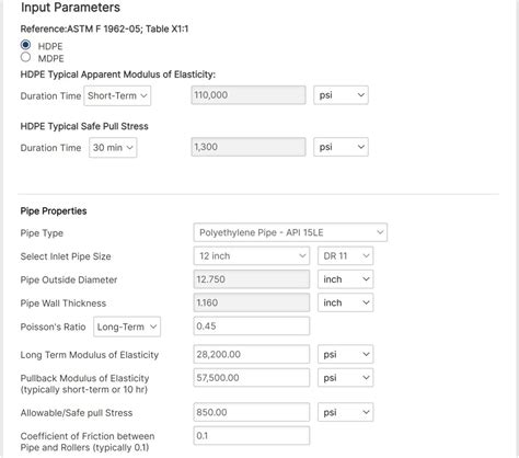 Pe Pipe Pull Force And Installation Stresses Specific Radius Of Curvature Technical