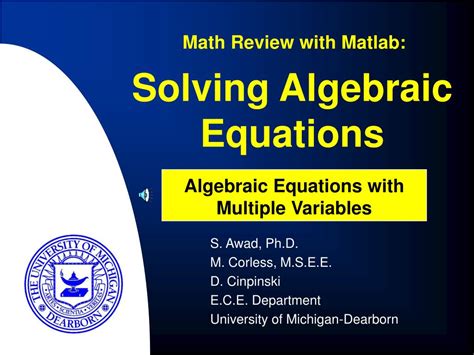 PPT Solving Algebraic Equations PowerPoint Presentation Free Download ID