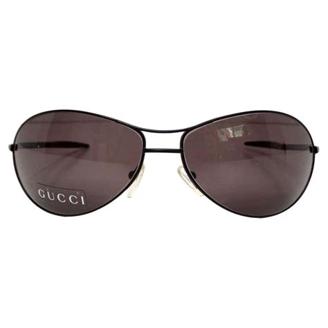 New Vintage Gucci 2653s Gold Half Frame Sunglasses 1990s Made In