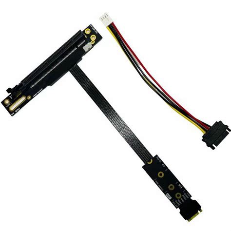 Кабель-адаптер M.2 PCIE X16 для SSD M.2 Nvme Gen4 PCIE 4.0, 20 см ...