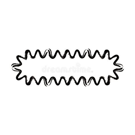 Grunge Frame Rectangle Wave Outline Elongated Texture Element Border