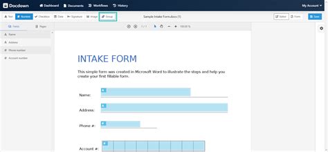 grouping fields in fillable pdfs using docdown editor smartvault